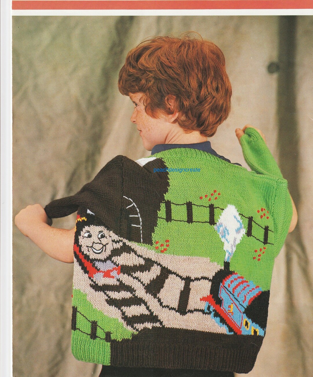 Thomas the Tank Engine Knitting Pattern: Children's Cardigan (20-28 In ...