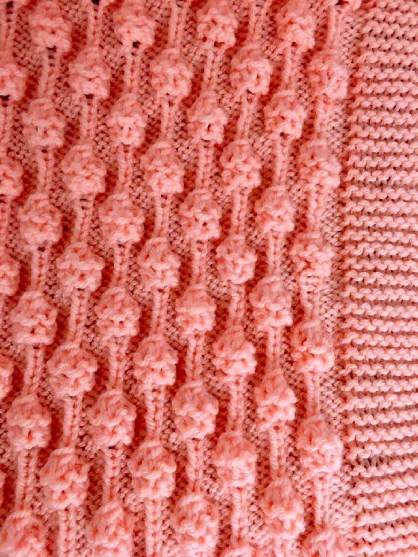 PDF Knitting Pattern Baby Blanket Popcorn Bobble in Double - Etsy UK