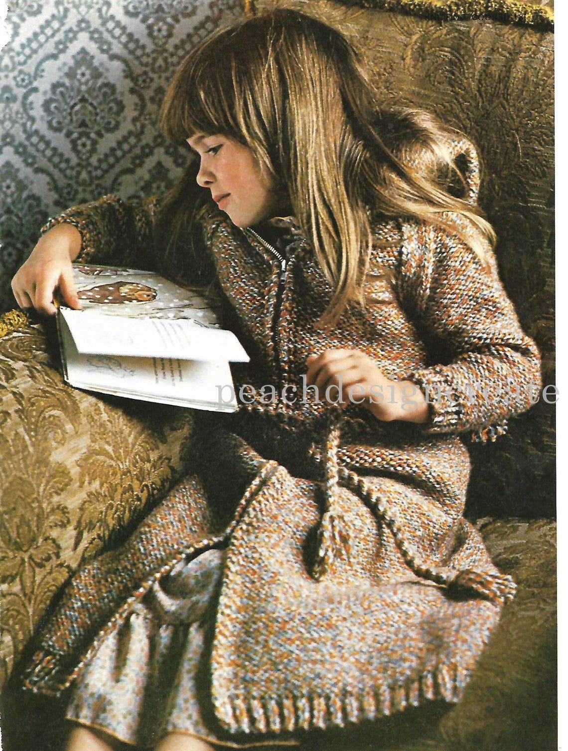 Knitting Pattern, Girls Housecoat, Dressing Gown, Pdf, Digital Download ...