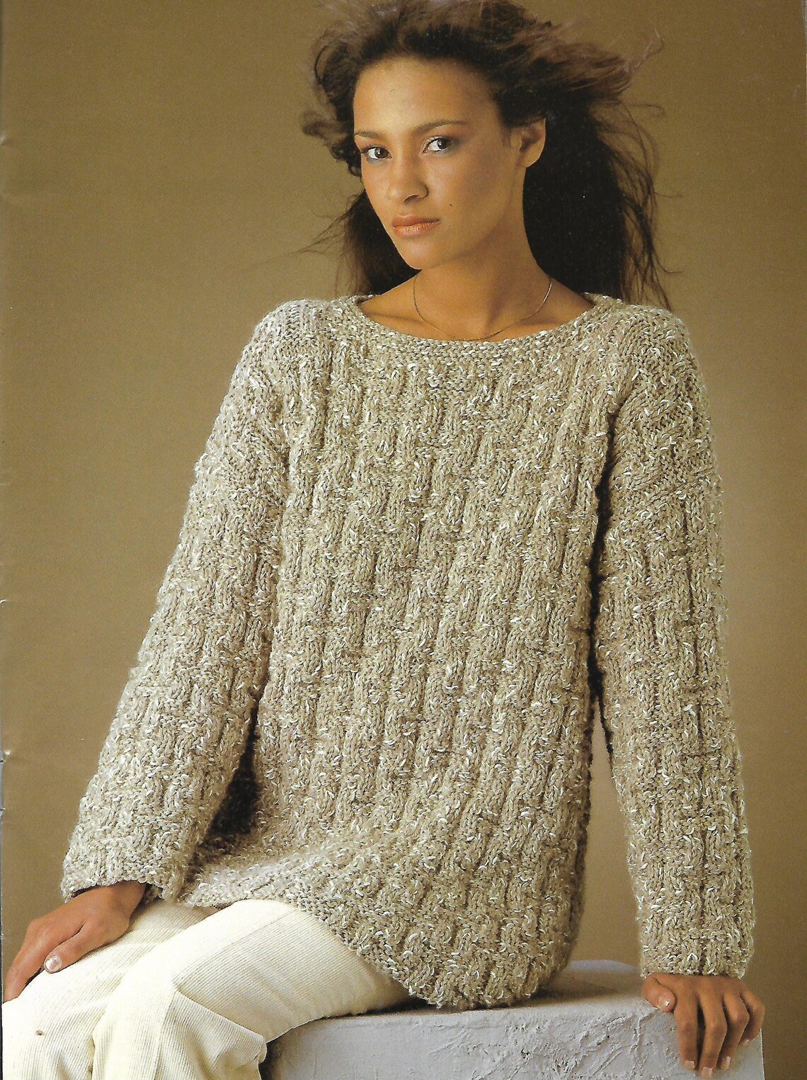Knitting Pattern, Pdf, Digital Download, Ladies Chunky Fashion Sweater ...