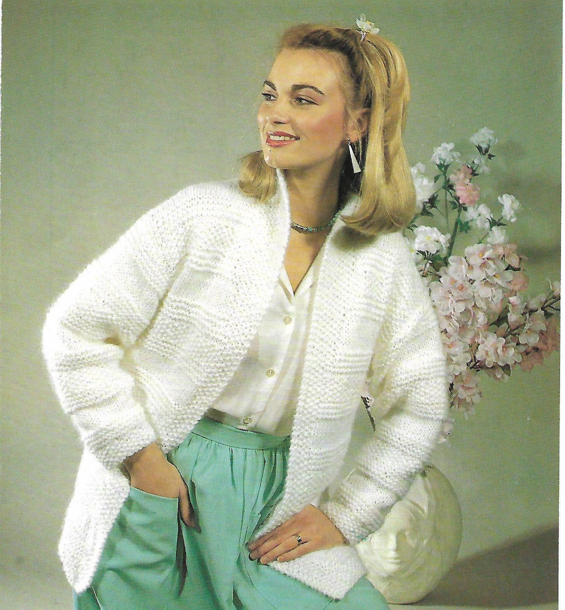 Knitting Pattern, Ladies, Easy Knit, Jacket, Cardigan, Sizes 30-38 In ...