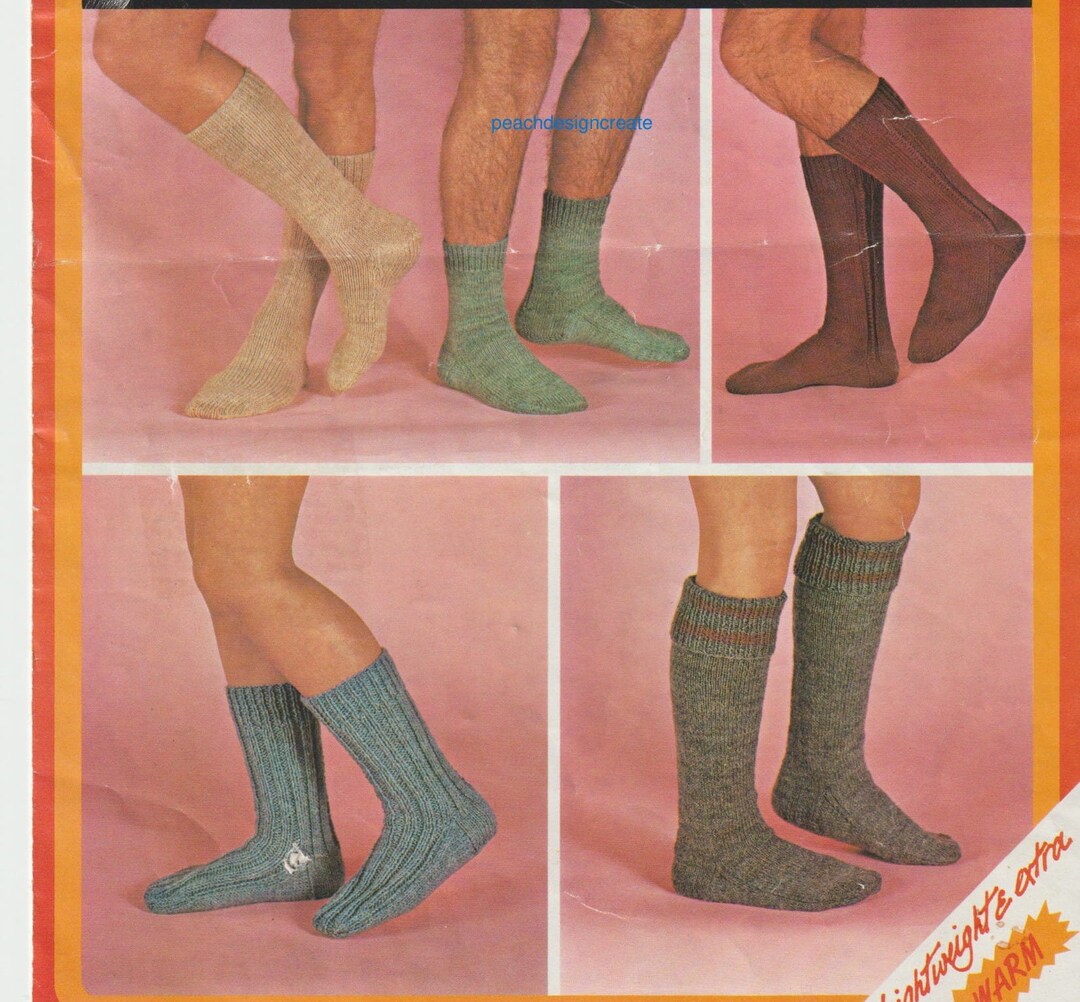 Knitting Pattern Socks: Single Point Needles, Double Knitting, 4 Ply ...