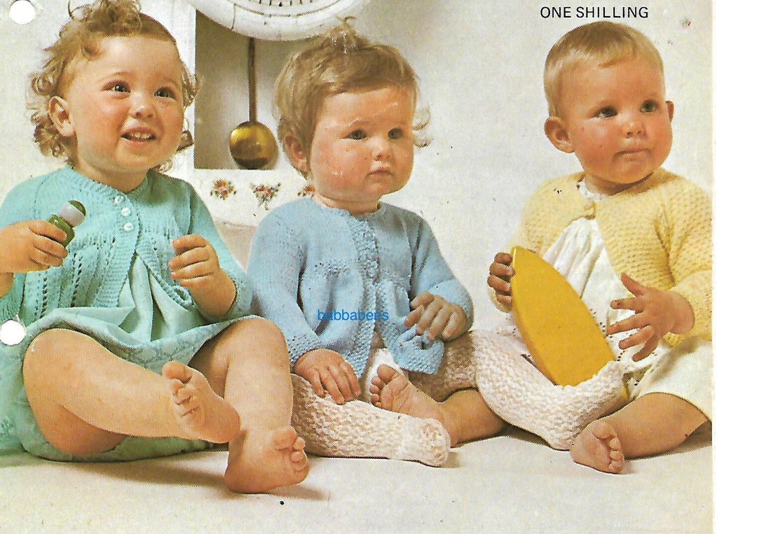 Baby Matinee Coat Knitting Pattern: Three Designs (PDF Download) - Etsy