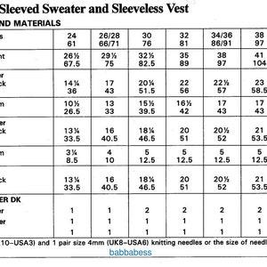 Womens Knit Vest and Sweater Pattern: Sizes 24-44 Inch (PDF Pattern) - Etsy