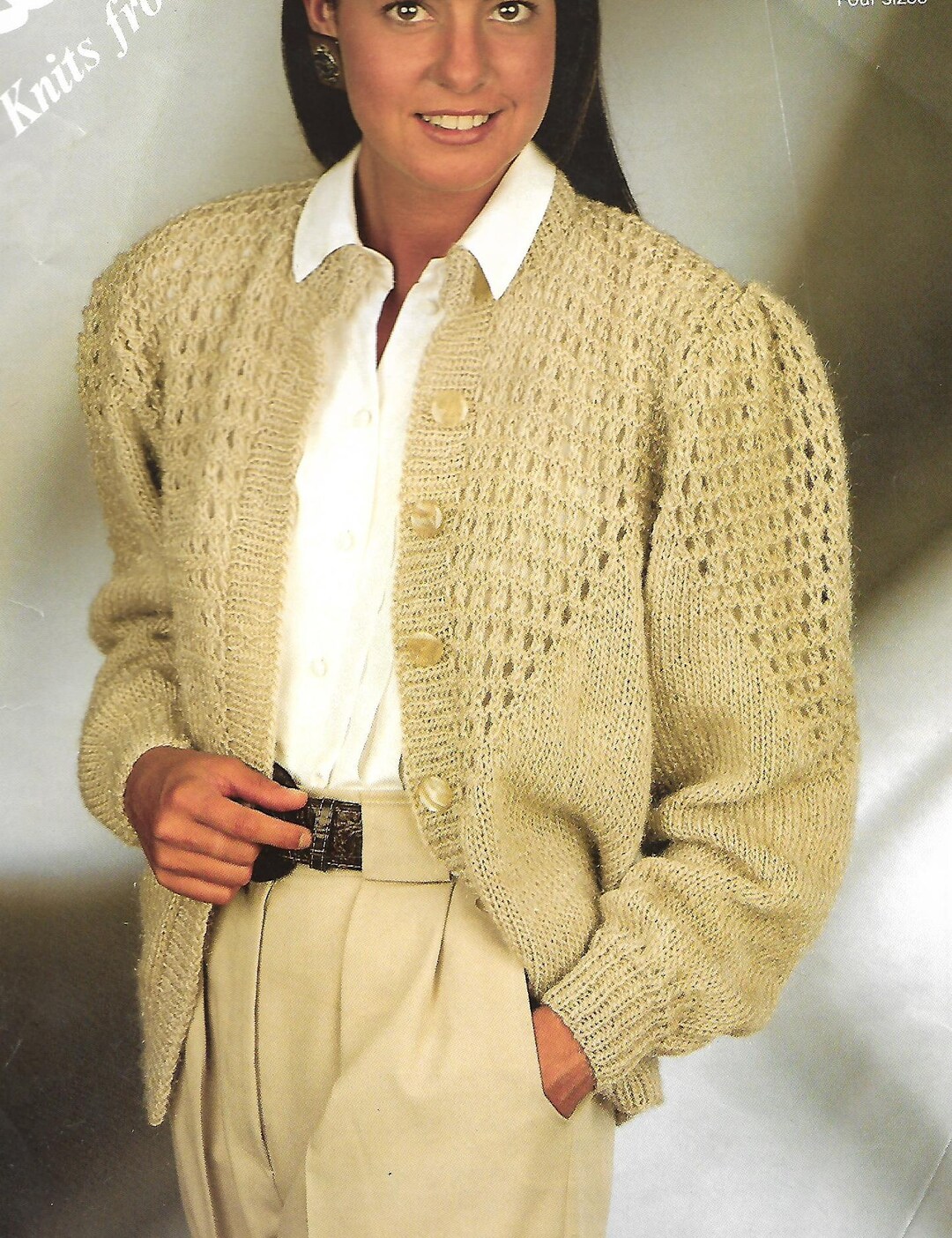 Knitting Pattern Ladies Cardigan Pdf Digital Download Sizes - Etsy UK
