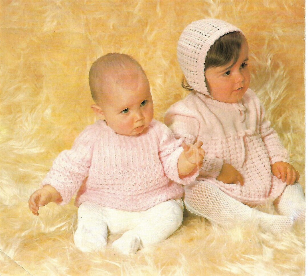 Knitting Machine Pattern, Pdf, Baby Girls Angel Top, Dress and Hat ...