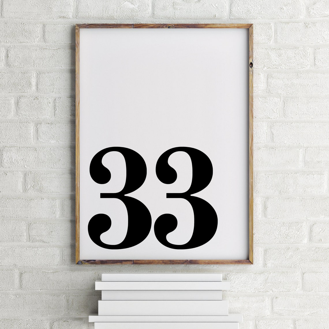 Number 33 Print Modern Wall Art Scandinavian Print - Etsy