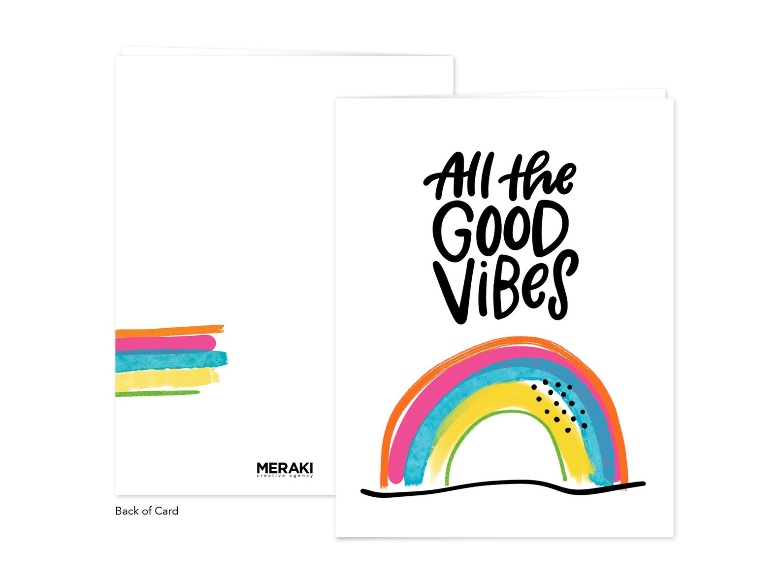 Good Vibes Greeting Card Blank Inside | Etsy