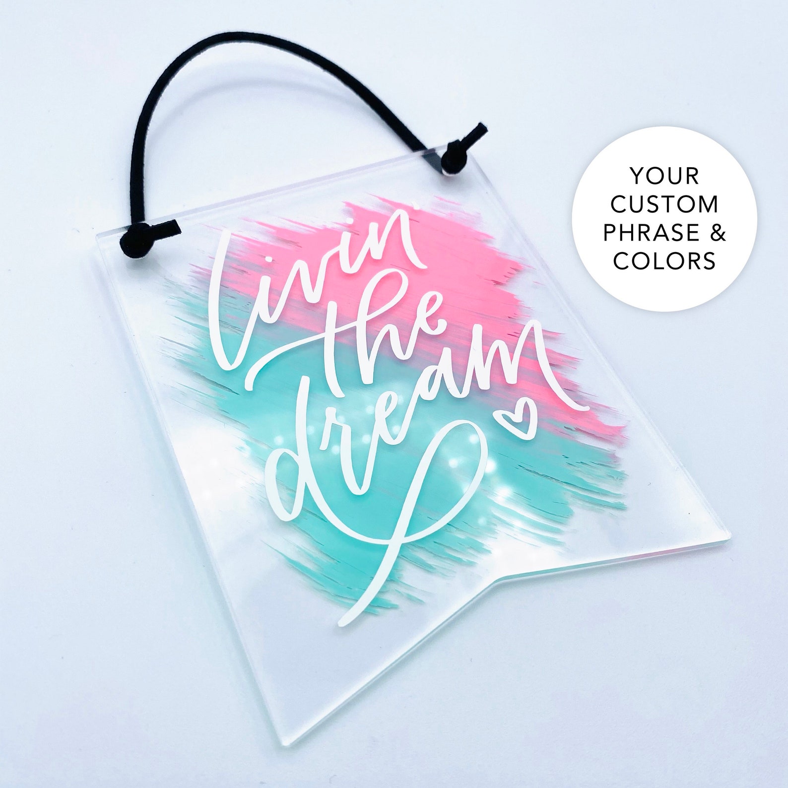 Your Custom Wording Acrylic Hanging Sign - Etsy