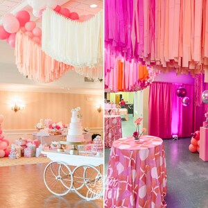 Custom-made Ceiling Streamers | Hanging Fringe, Tassel Backdrops, Party ...