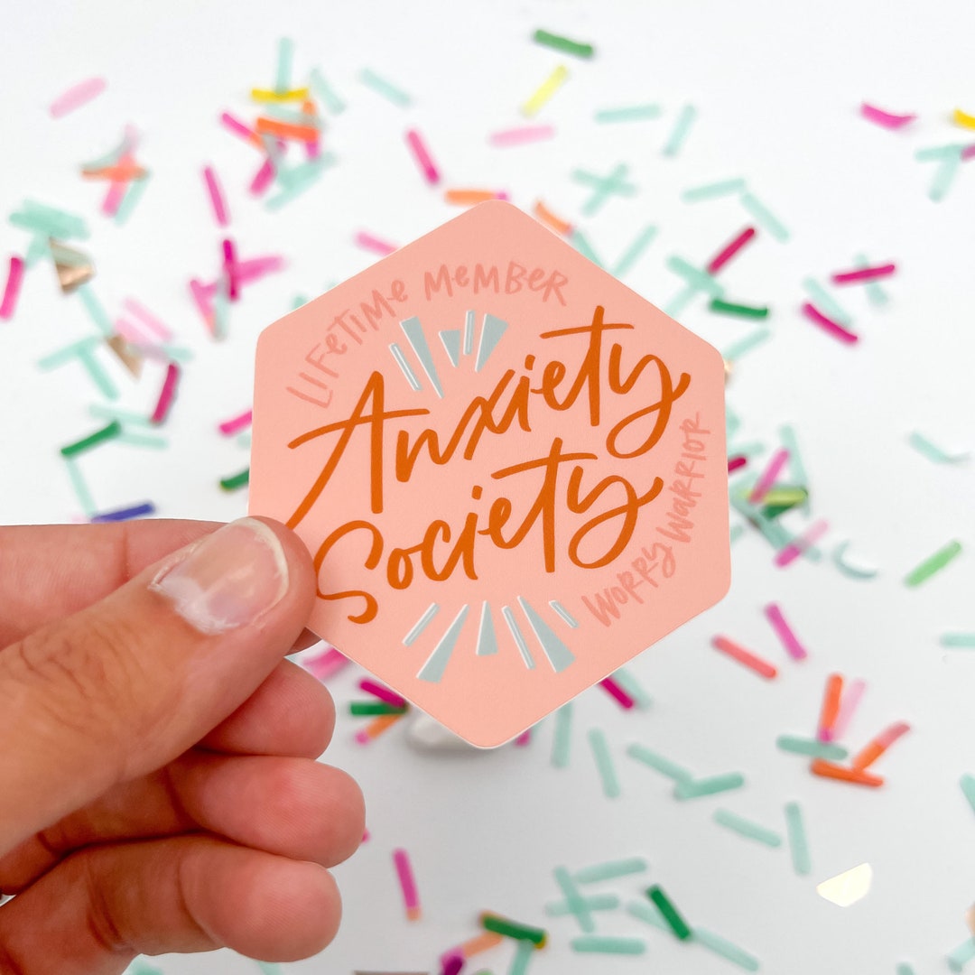 Anxiety Society Sticker, Computer Decal, Bottle Sticker - Etsy