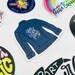 Wildflower Denim Jean Jacket Sticker, Decal - Etsy