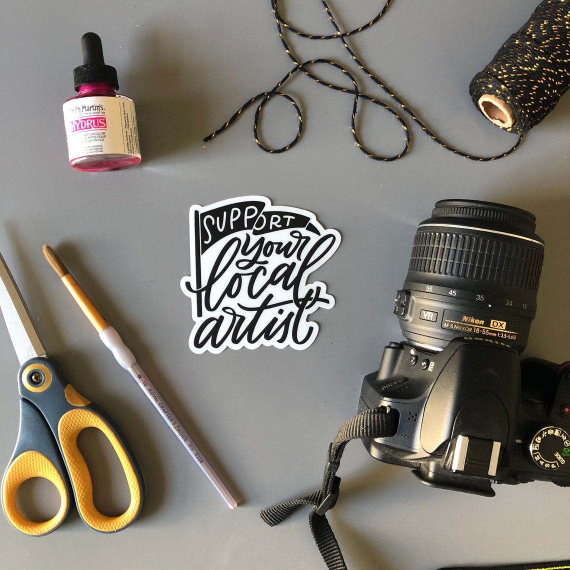 Support Your Local Artist Sticker Artisan Decal Maker | Etsy