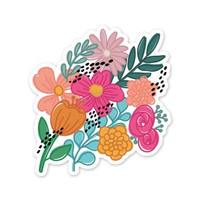 Flower Bunch Sticker, Decal - Etsy
