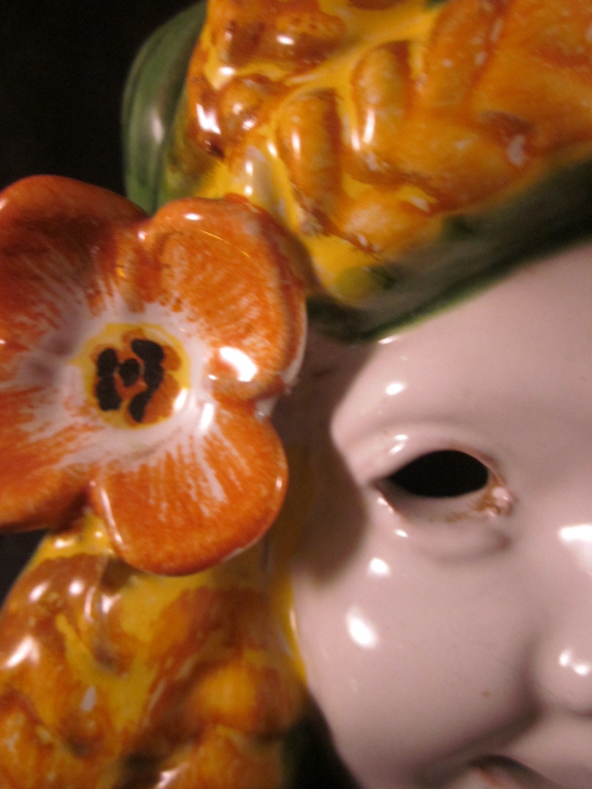 Ceramic Wood Nymph/fairy Wall Hanging W/leaves & Flowers - Etsy