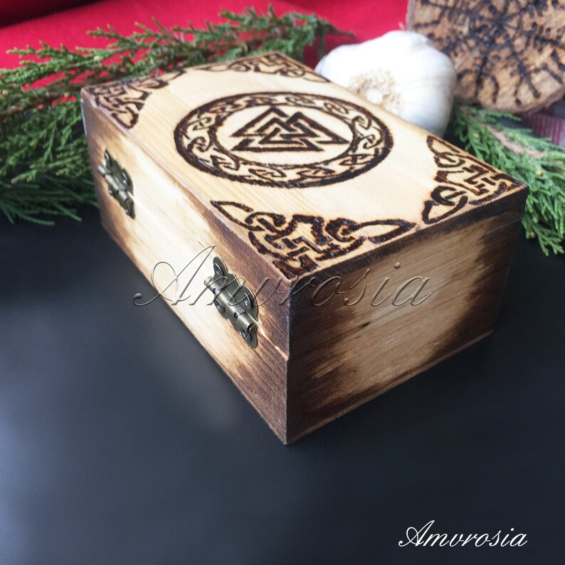 Wooden Box Wooden Rune Box Viking Box Norse Box Tarrot - Etsy