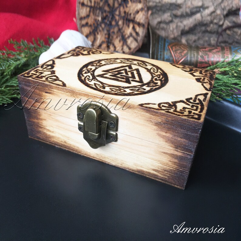 Wooden Box Wooden Rune Box Viking Box Norse Box Tarrot - Etsy