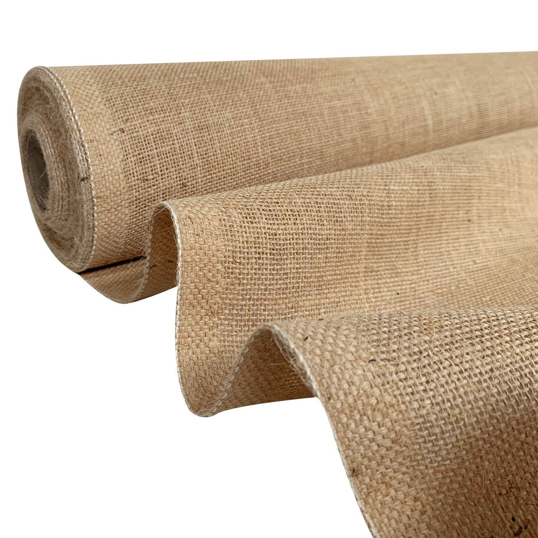 Natural Colour Hessian Fabric - 100CM Width Fire Retardant Notice ...