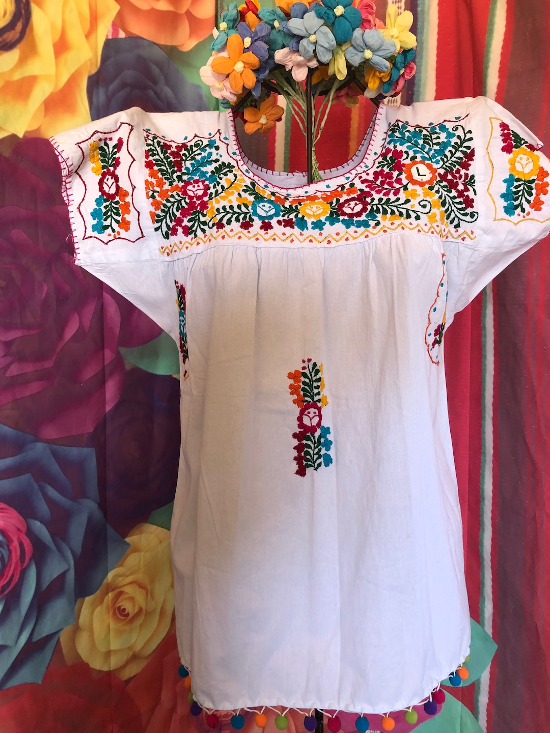 Large Xlarge Oaxaca Mexican Embroidery San Antonio Blouse - Etsy