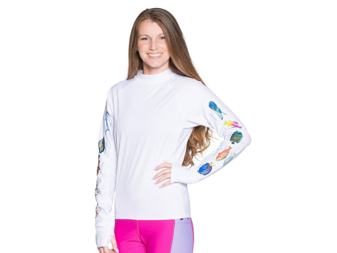 Womens Caribbean Fish Snorkel Rash Guard | UPF 50+ Sun Protection - Etsy