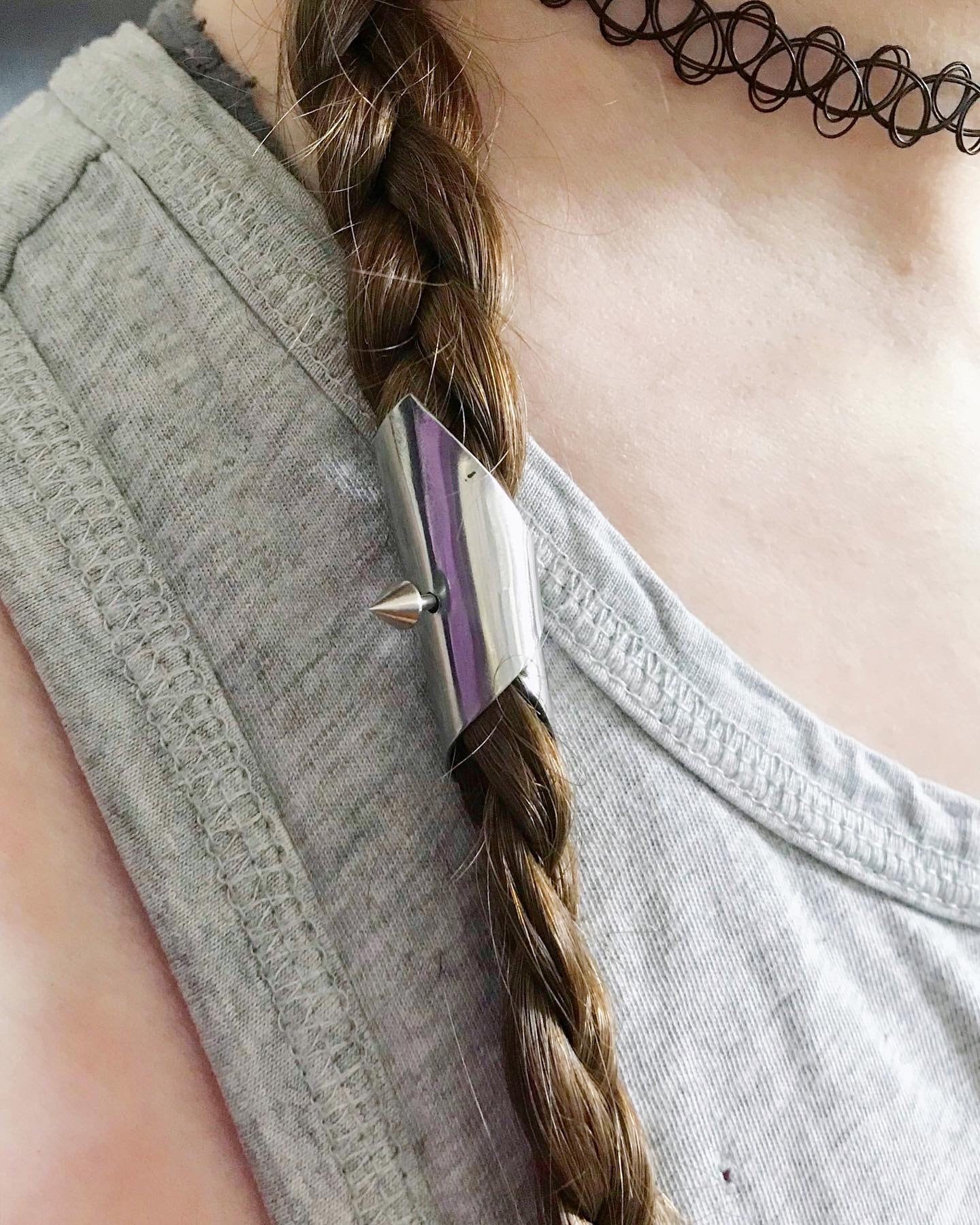 Hair Cuffs in Stainless Steel Plain textured or colourful | Etsy