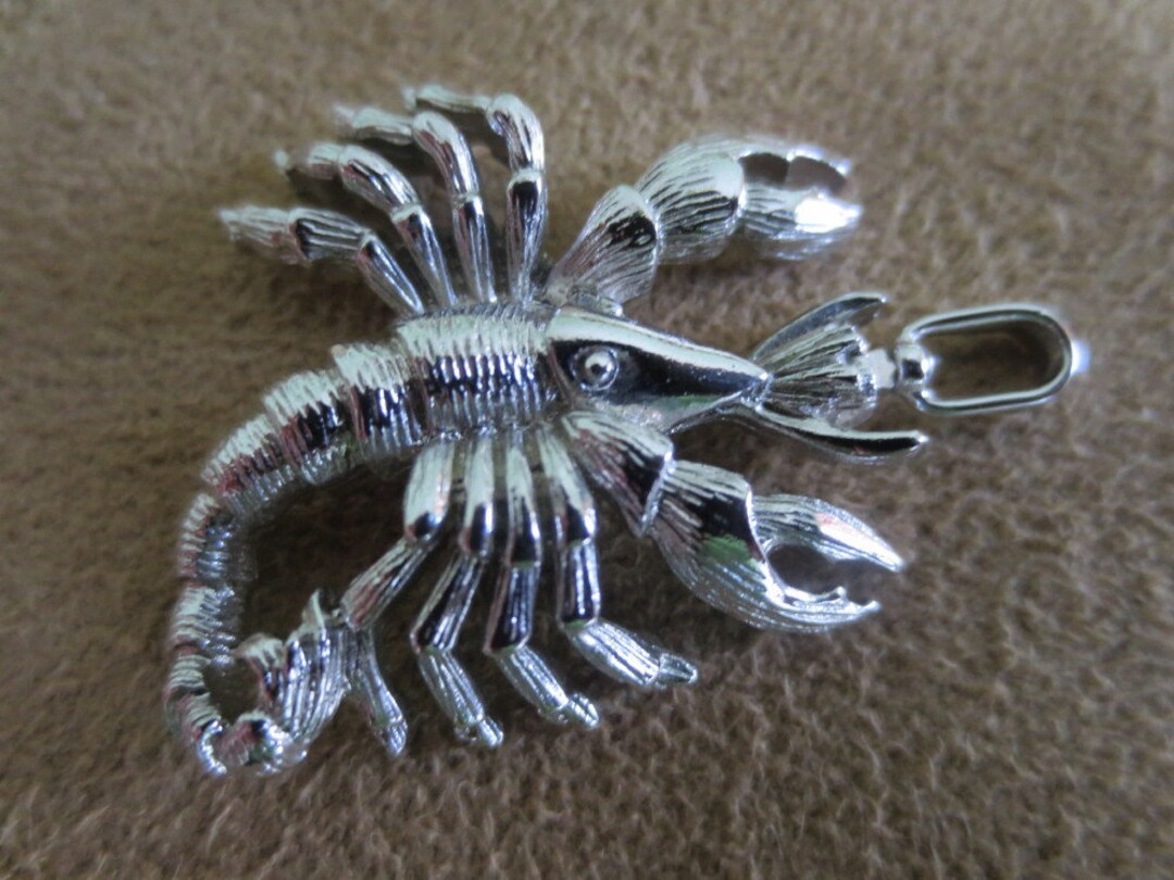Vintage Ornate Silver Scorpion Charm With Swivel Bail - Etsy