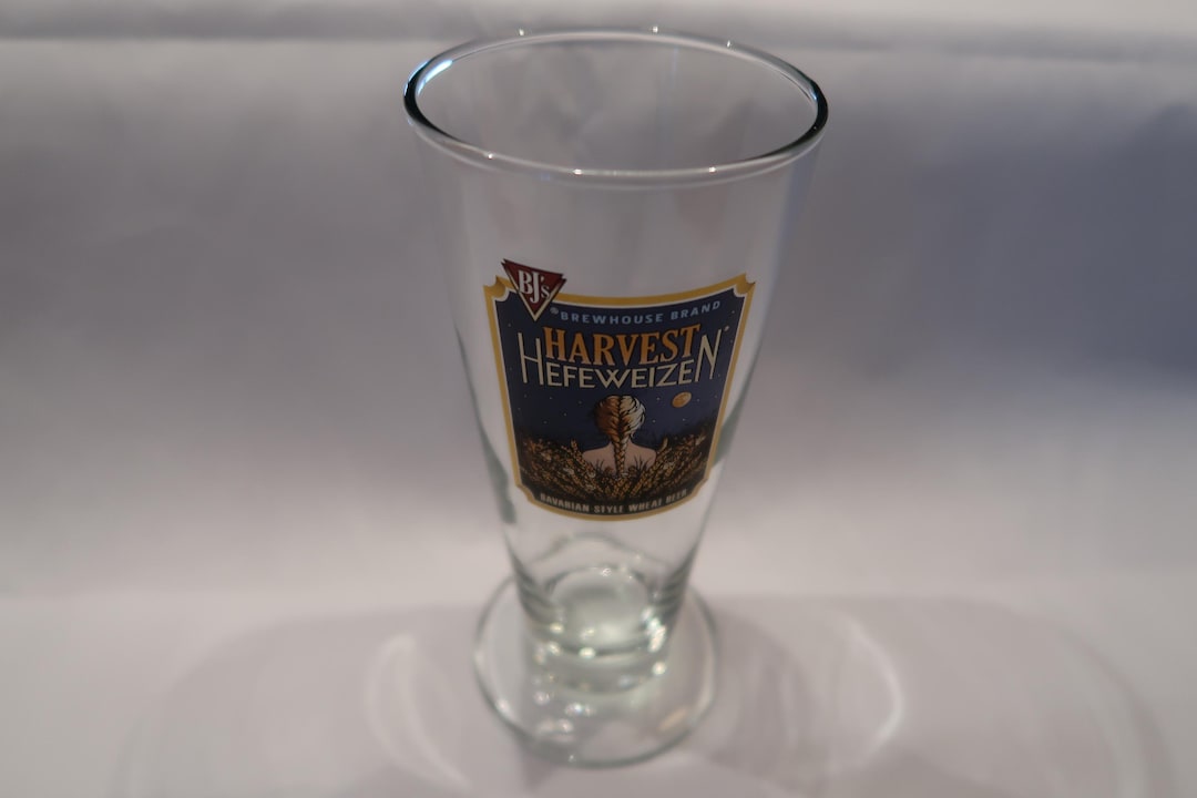 Harvest Hefeweizen 12 Oz Pilsner Beer Glass Bj's Brewhouse Brewery - Etsy