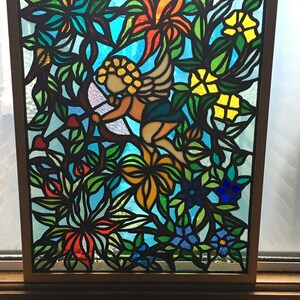Beautiful Cupid/angel Stained Glass Panel/sun Catcher - Etsy UK