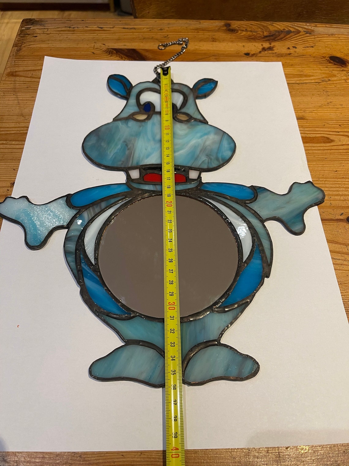 Cute Hippo Stained Glass Sun Catcher Mirror - Etsy