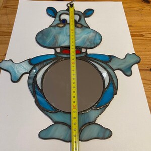 Cute Hippo Stained Glass Sun Catcher Mirror - Etsy