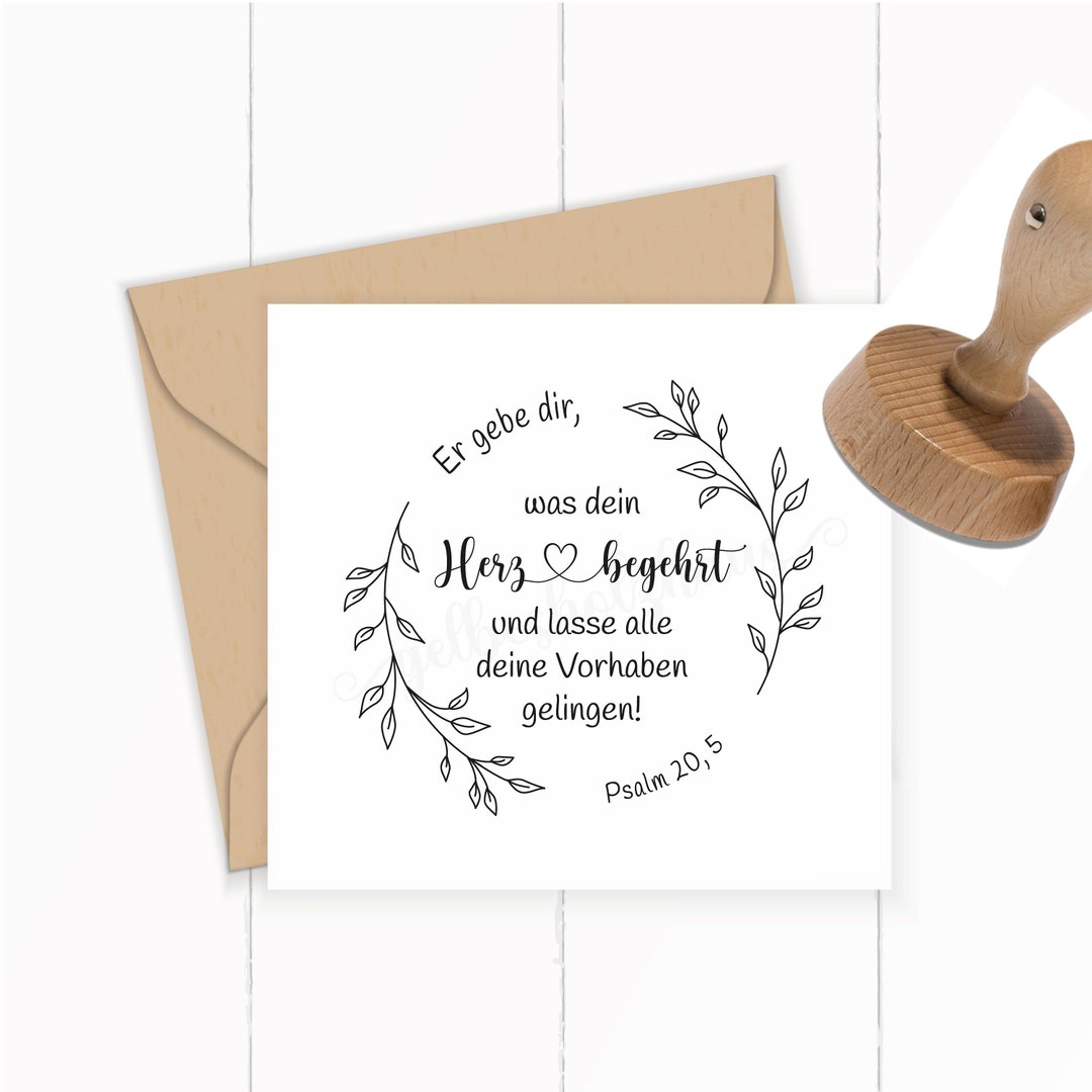 Bible Verse STAMP psalm 20, 5 May He Give You What Your Heart Desires ...