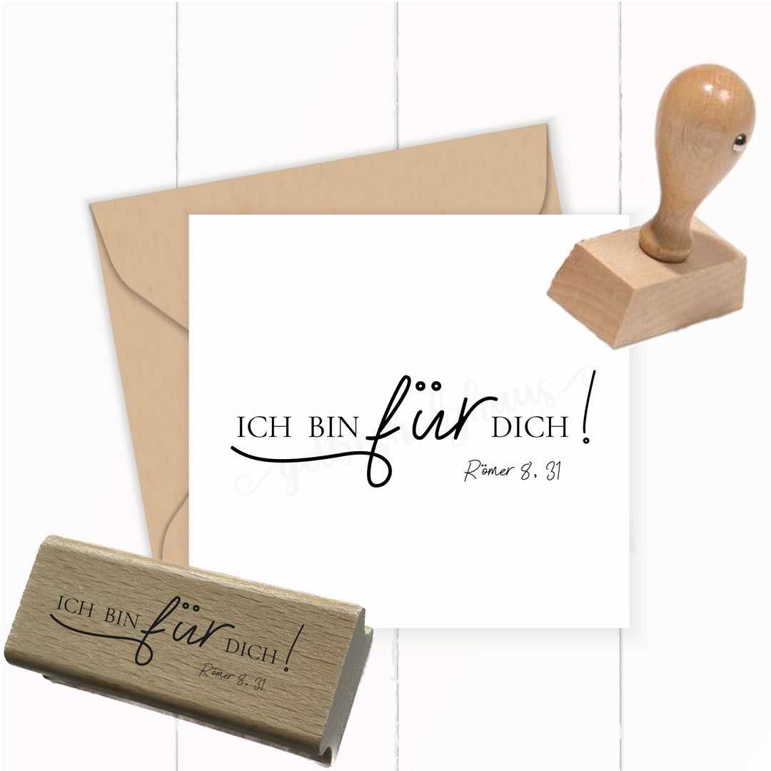 Bible Verse STAMP romans 8, 31 I Am for You 40 100 Mm / Self-inking ...