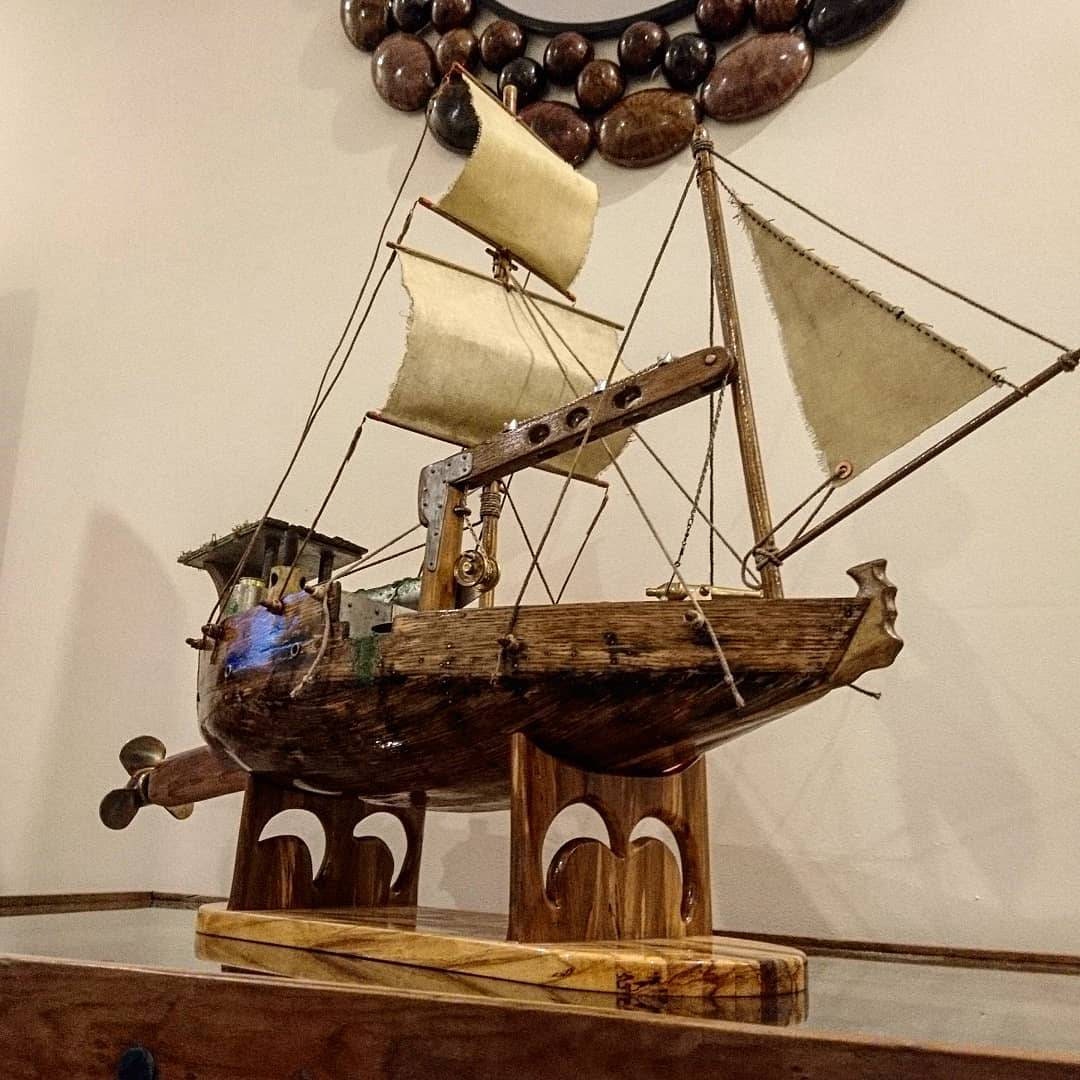 Steampunk Industrial Rustic Ship Vintage Hardwood Ornament - Etsy