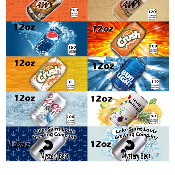 Soda Vending Machine Labels - Etsy