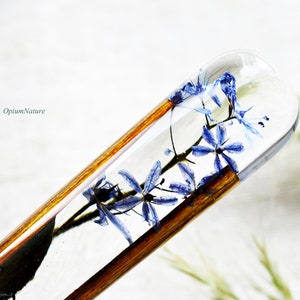 Accessories for Long Hair Blue Snowdrop Hair Stick Resin Hair | Etsy