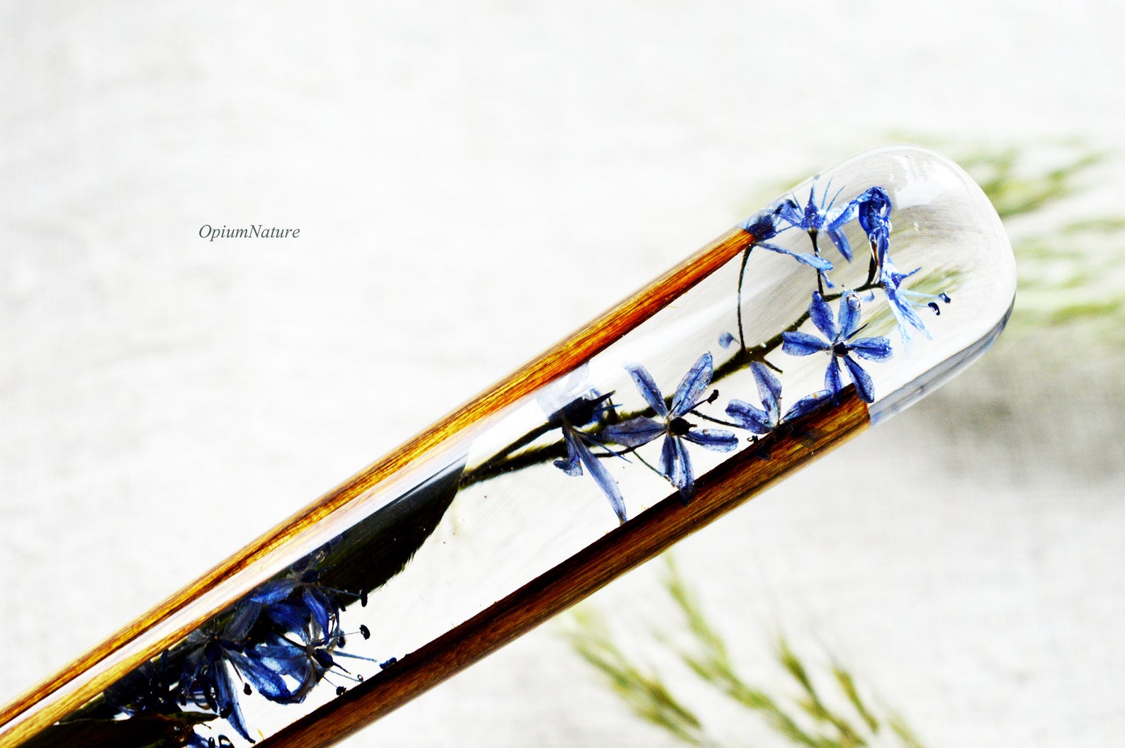 Accessories for Long Hair Blue Snowdrop Hair Stick Resin Hair | Etsy