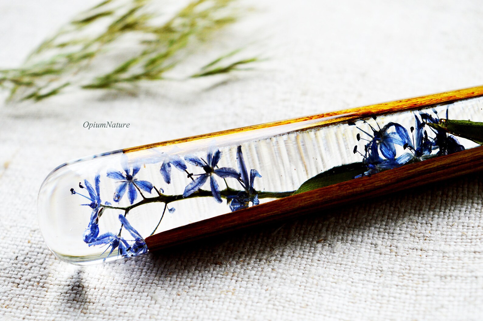 Accessories for Long Hair Blue Snowdrop Hair Stick Resin Hair | Etsy