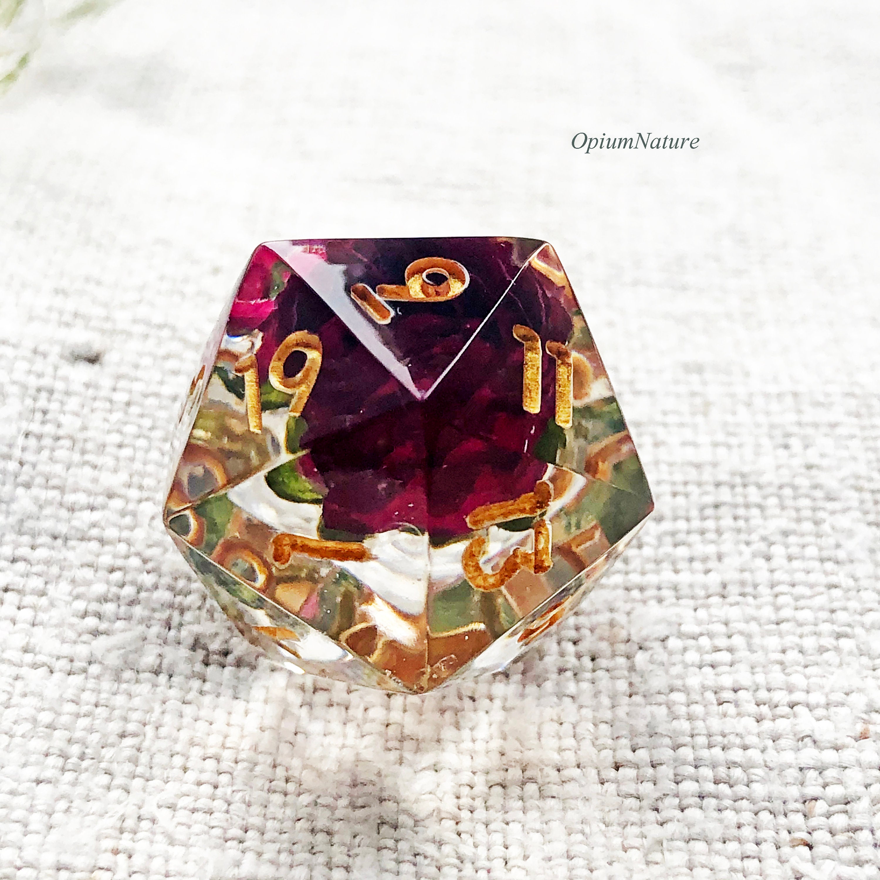 Real Red Rose D20 Single Handmade Dice With Red Rose Critical - Etsy