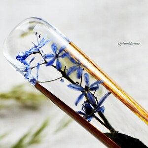 Accessories for Long Hair Blue Snowdrop Hair Stick Resin Hair Stick ...