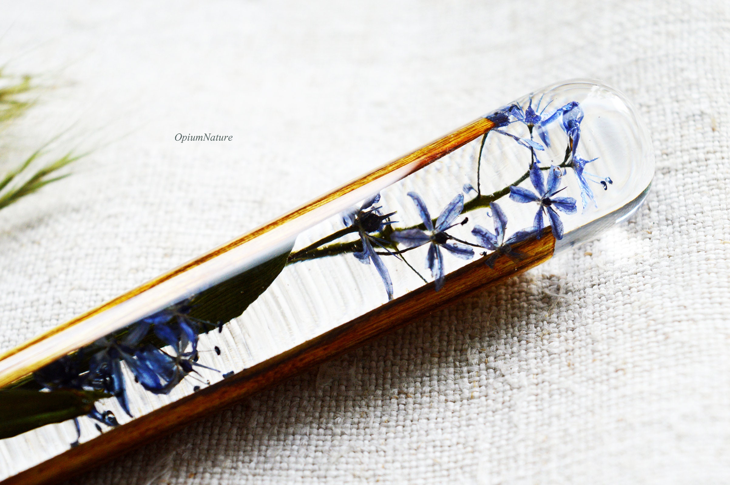 Accessories for Long Hair Blue Snowdrop Hair Stick Resin Hair - Etsy