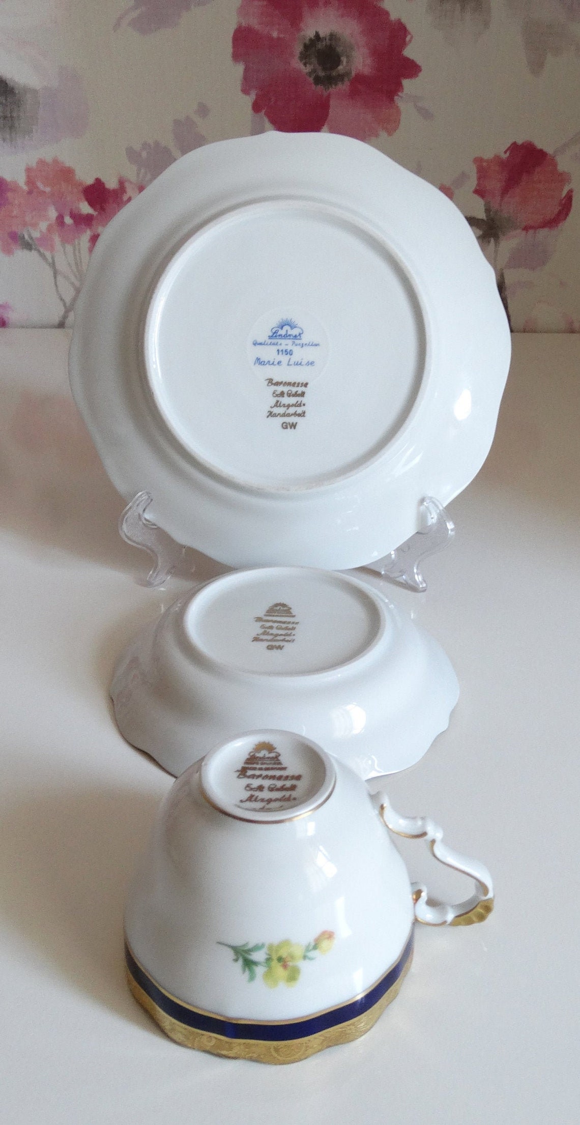 Lindner TeaCup Tea Cover Gold Porcelain Vintage Coffee Cup old | Etsy