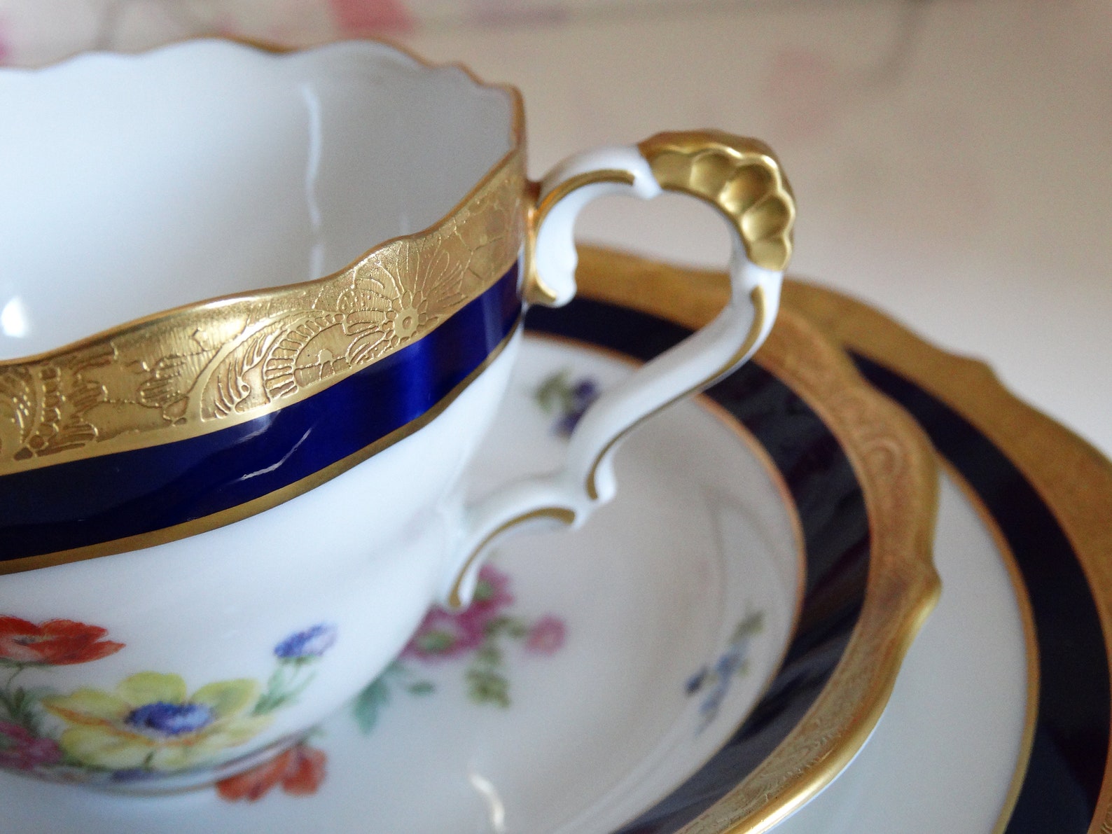 Lindner TeaCup Tea Cover Gold Porcelain Vintage Coffee Cup old | Etsy