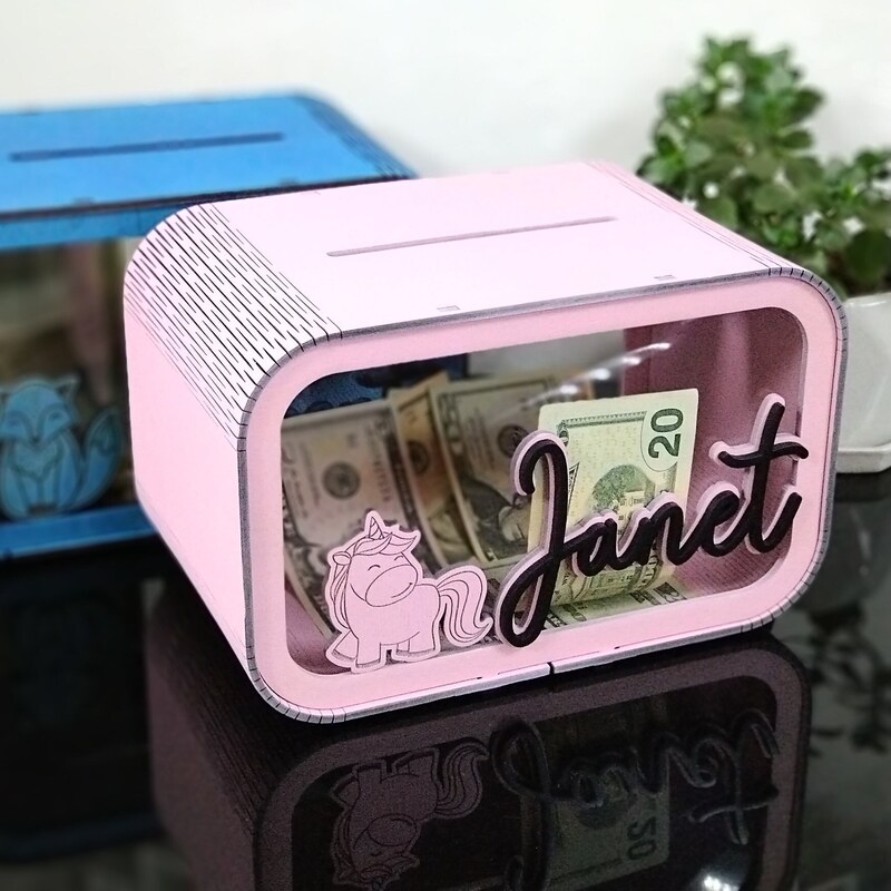 Wooden Coin Bank - Etsy