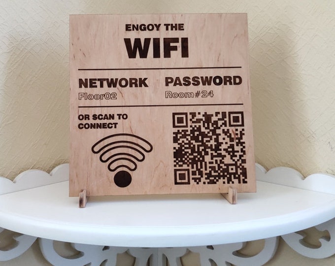 Wifi Sign Wifi Network Sign Wooden Sign Public Sign Wifi | Etsy