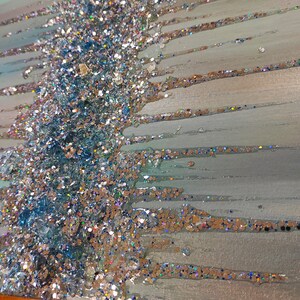 Glitter Glass Painting Glitter Painting Glitter Art Silver | Etsy