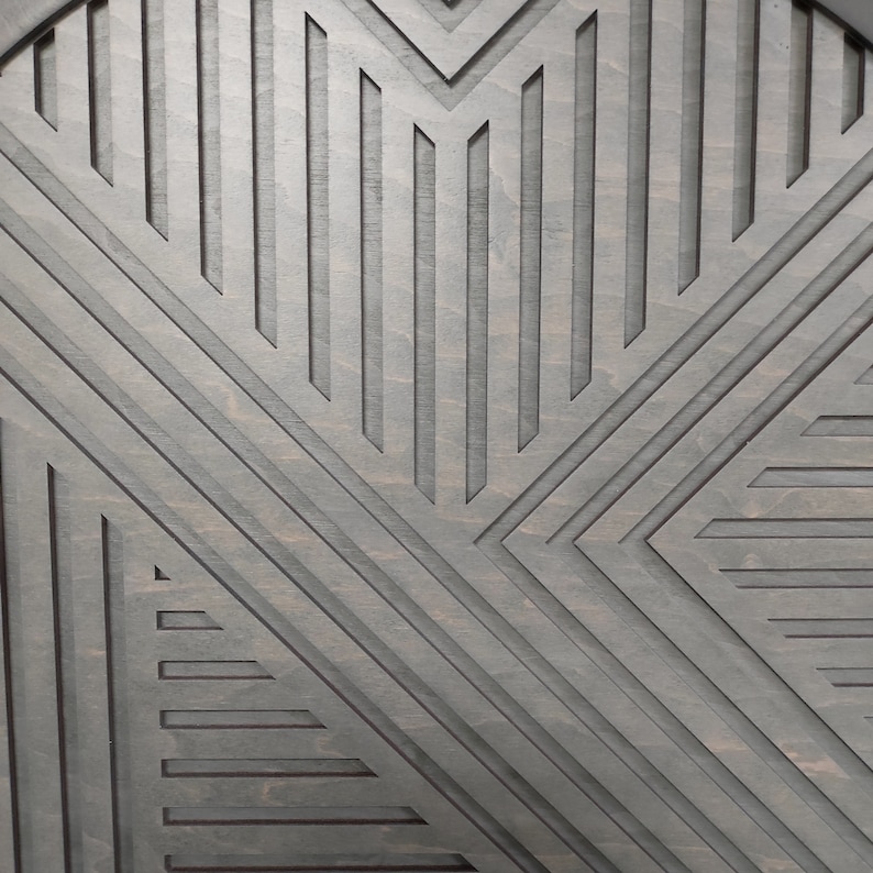 Wood Round Wall Art Geometric Round Wood Wall Decor Hanging - Etsy