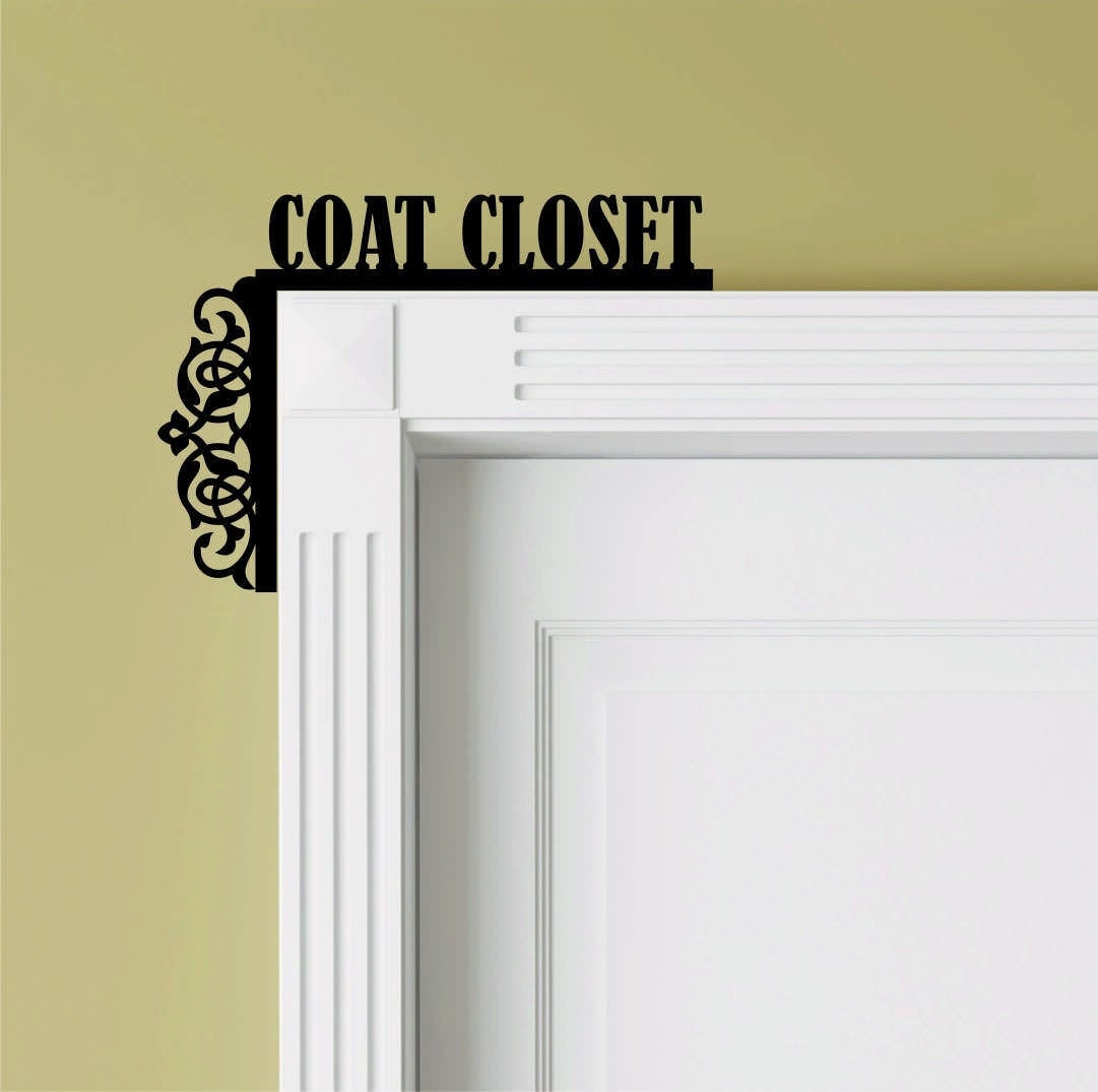 Coat Closet Door Topper Home Decor Signs Over the Door Sign | Etsy