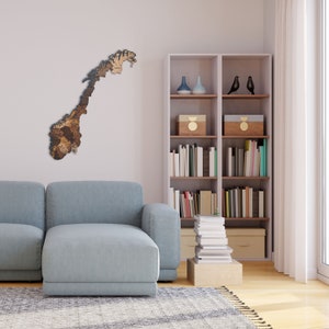 Norway Travel Map, Norway Wooden Map, Norway Wall Map, 3D Norway Wooden ...