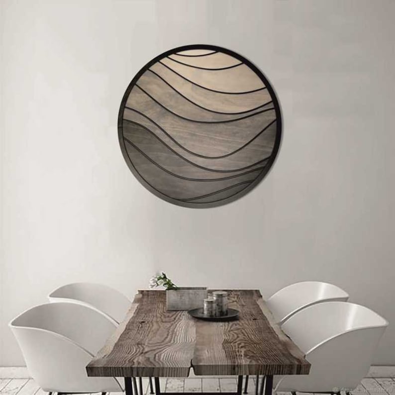 Wood Wall Round Decor Wood Wall Art Wood Modern Decor Wood - Etsy