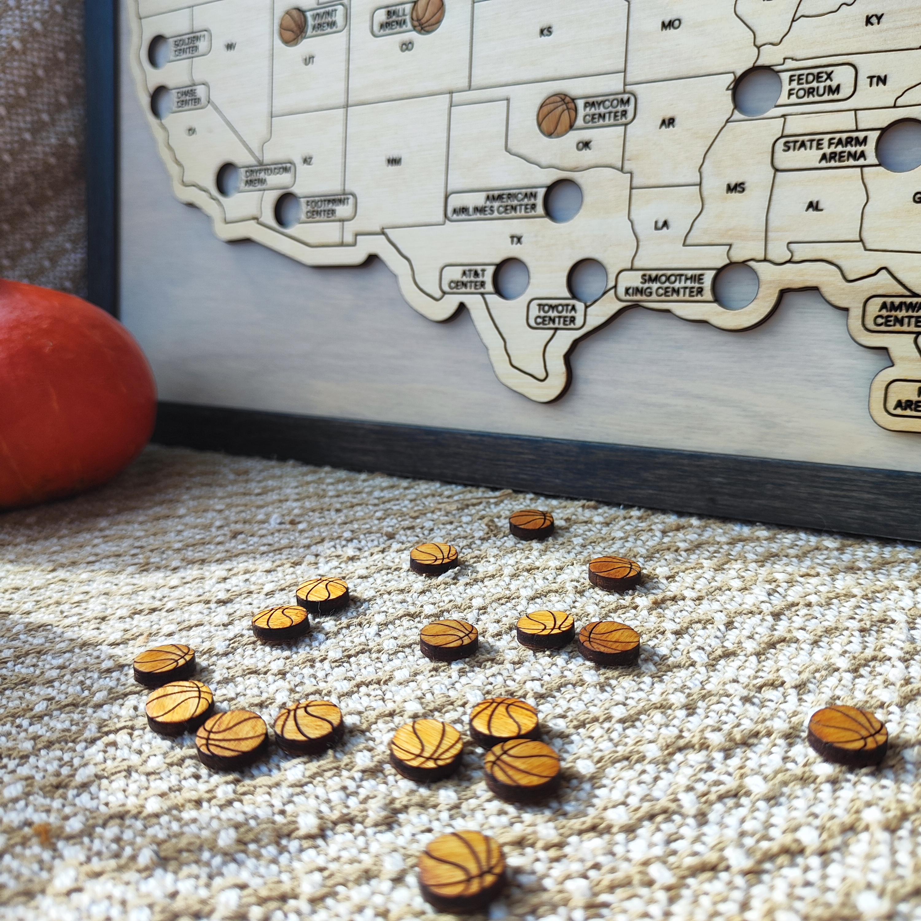 Basketball Stadium Map, NBA Stadium Tracker, Anniversary Gift, NBA ...